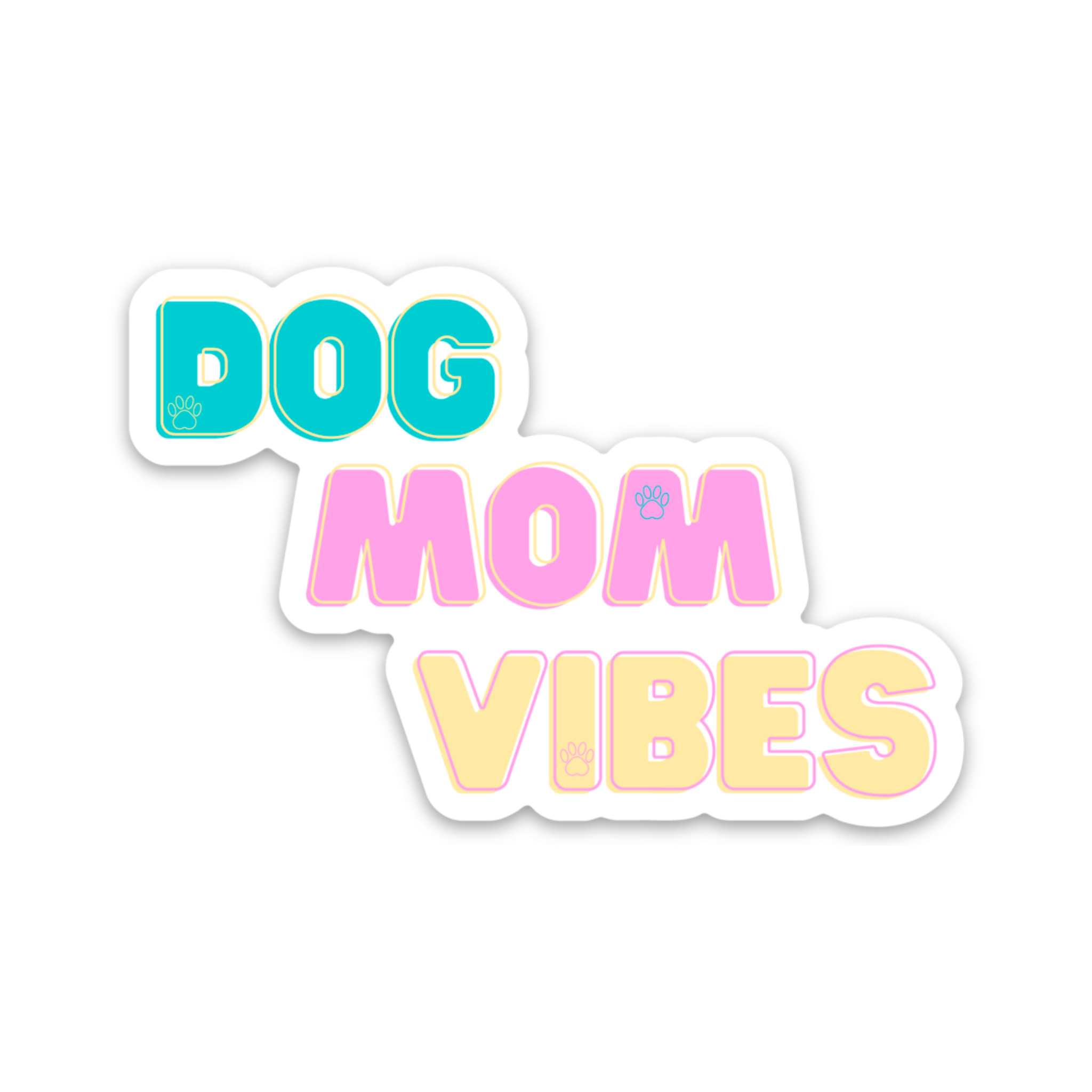 Dog Mom Vibes Vinyl Sticker - Monty's Compostable Cornstarch Dog Poop ...