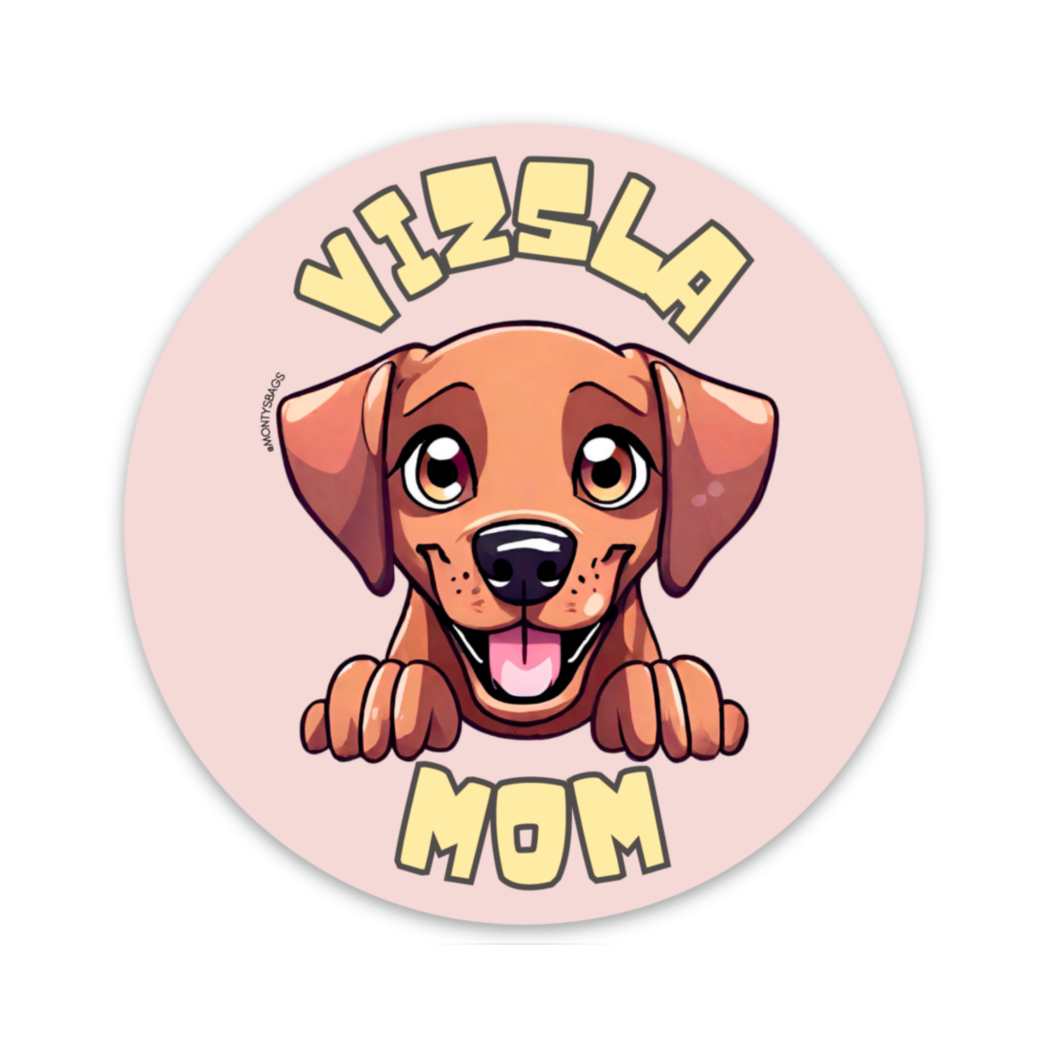 Vizsla Mom Vinyl Sticker - Monty's Compostable Cornstarch Dog Poop Bags ...